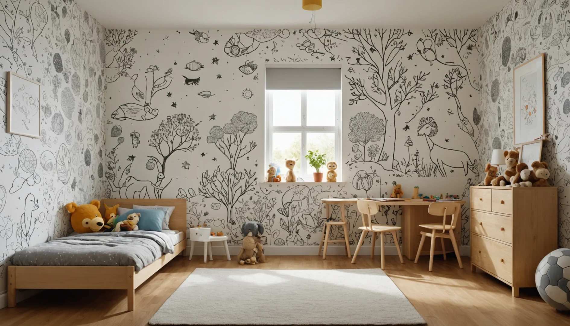Papier peint coloriage : stimulez la créativité de bébé